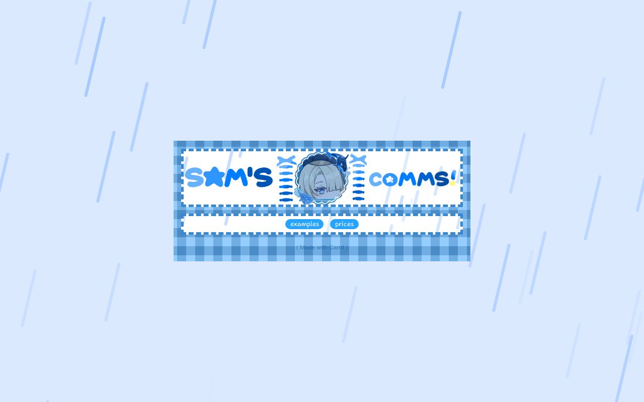 sam's comms!